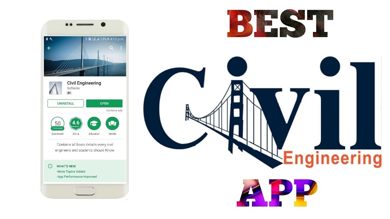 BEST CIVIL ENGINEERING APP - YouTube