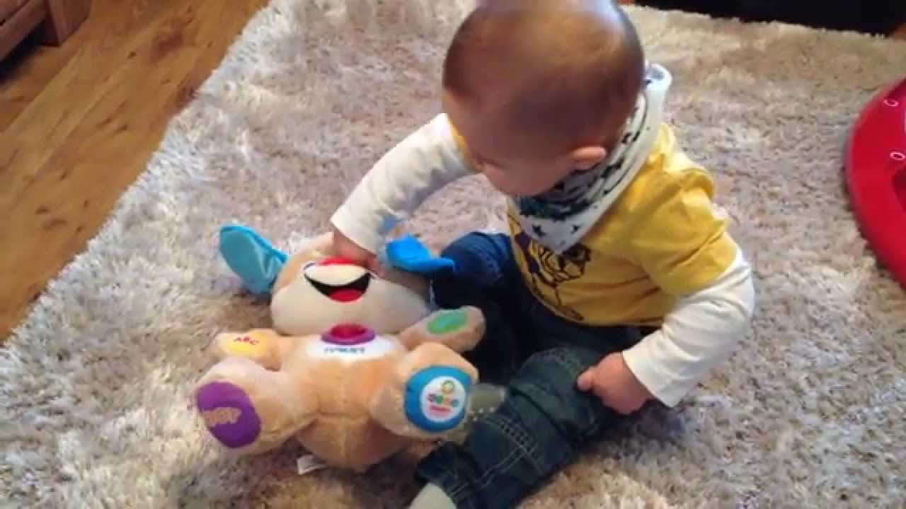 Stacey & Billy try out the Laugh & Learn Smart Stages Puppy - YouTube