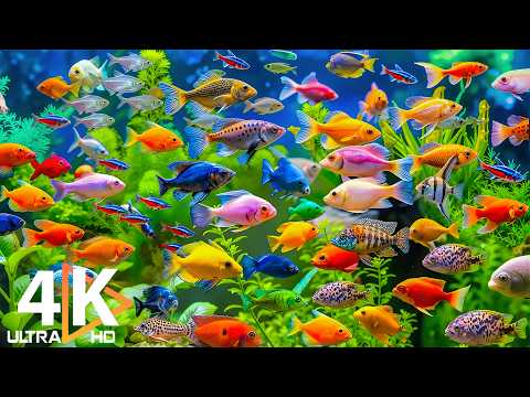 Akvaryum 4K VİDEO (ULTRA HD) 🐠 Renkli Mercan Balıkları ve Derin Uyku Rahatlatıcı Müzik #5
