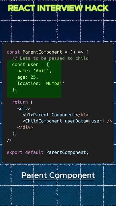 How To Pass Data From One To Another Component In React Reactjs Reacttutorial Reactinterview
