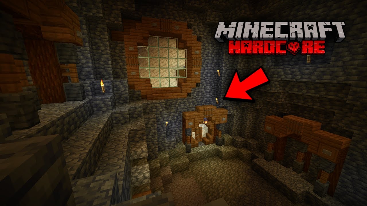 J'ai transformé cette GROTTE en BASE sur Minecraft Hardcore - YouTube
