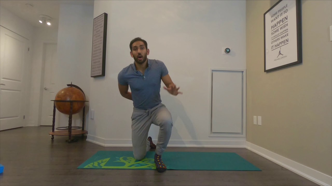 Standing Pec major stretch explained and demonstrated by a ...