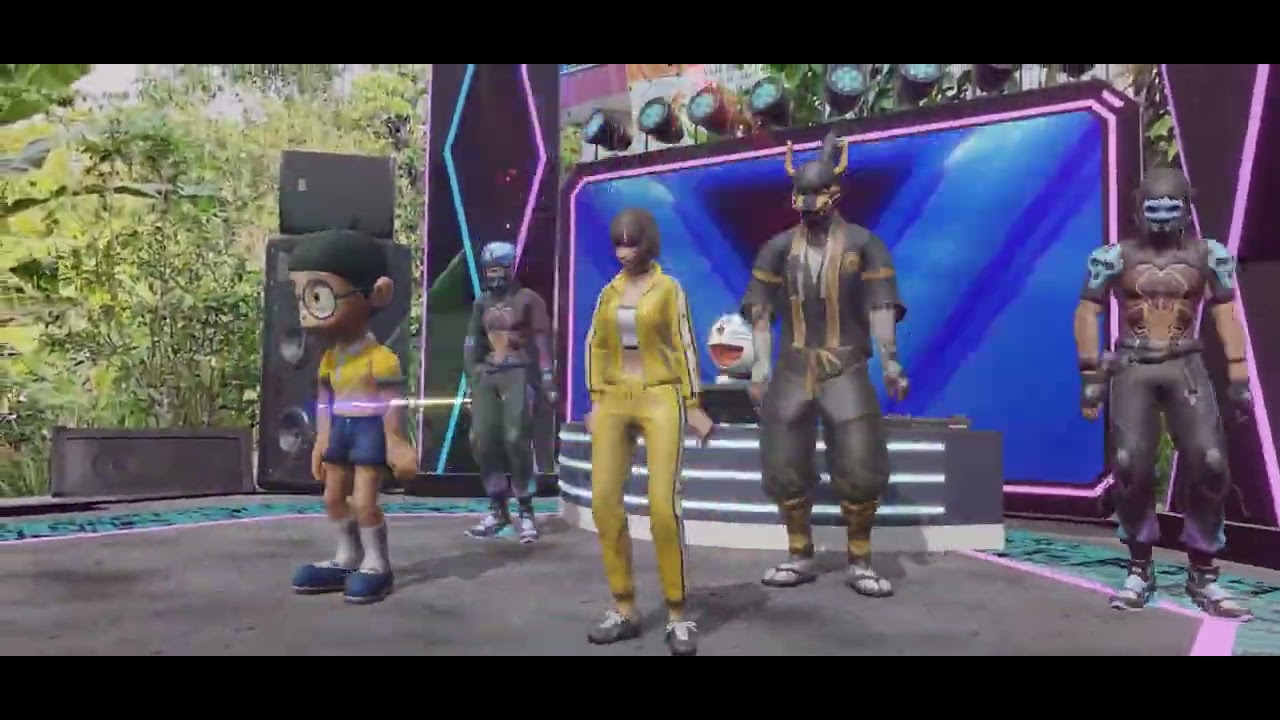 Phim Hoạt Hình Doreamon Thế lực Free Fire lửa chùa xuất hiện cùng XuKa ...