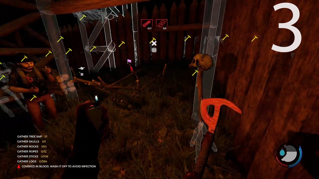 Too many traps!! ( The Forest ) ep3 - YouTube