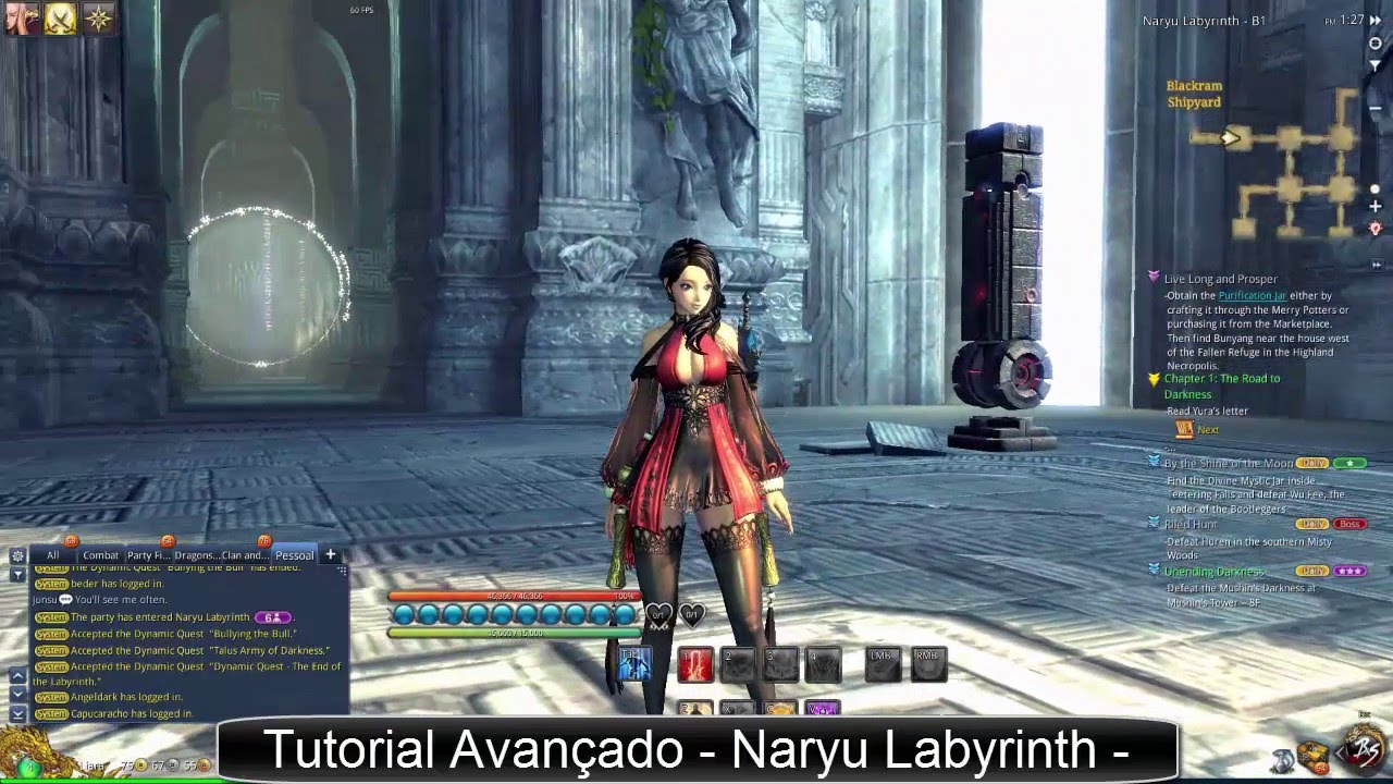 Blade & Soul - Tutorial Avançado - Naryu Labyrinth - - YouTube