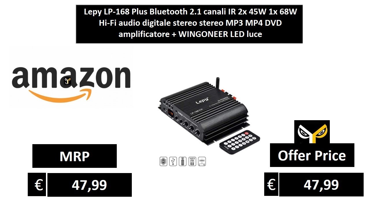 Lepy LP-168 Plus Bluetooth 2.1 canali IR 2x 45W 1x 68W Hi-Fi audio ...