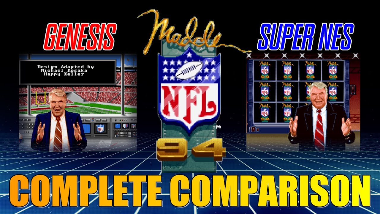 MADDEN '94 The Complete Comparison | Genesis VS Super NES - YouTube