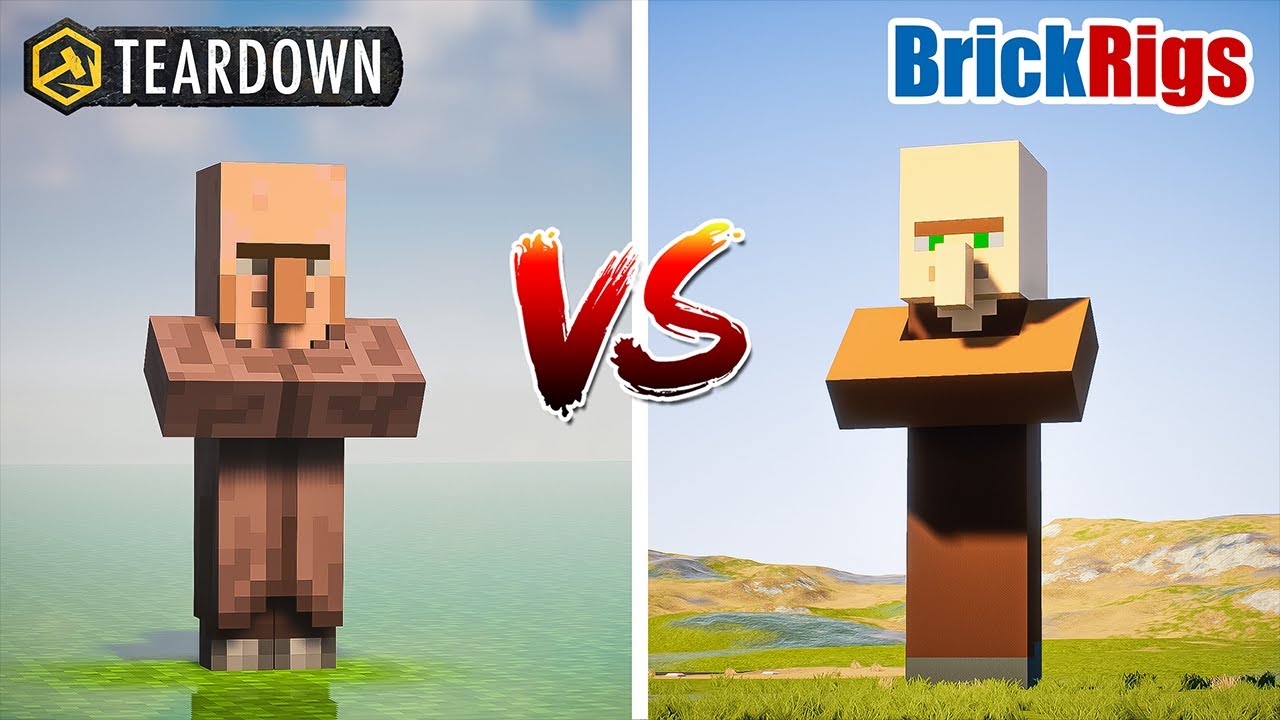 Teardown VILLAGER vs Brick Rigs VILLAGER - YouTube