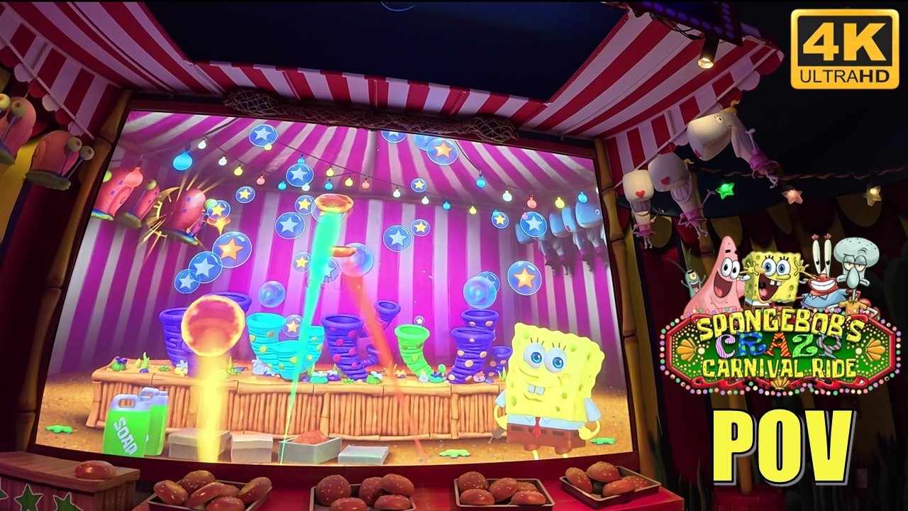 SpongeBob's Crazy Carnival Ride POV (4K 60FPS), Land of Legends ...