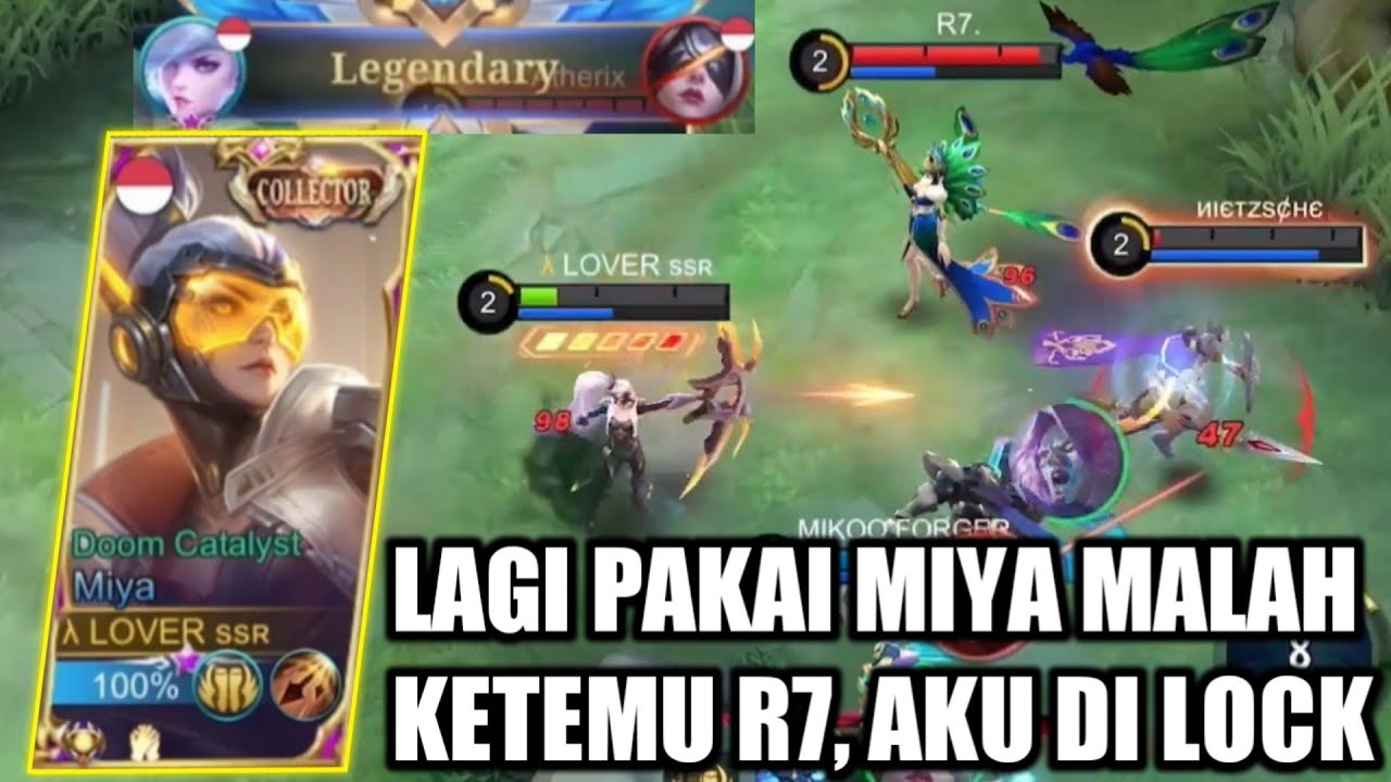 MIYA MM TERKUAT LAWAN PRO PLAYER RRQ R7 !! MM TERSAKIT TAPI TERLUPAKAN ...