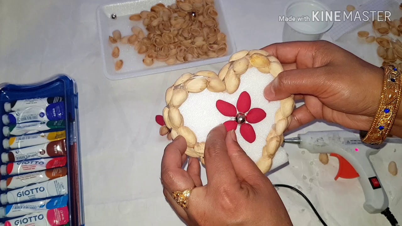 Awesome Pista shell flower vase//DIY Pista shell Craft ldea//How to ...