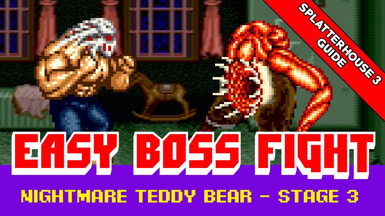How to Defeat Teddy Bear - Sega Genesis Splatterhouse 3 Boss - Stage 3 ...