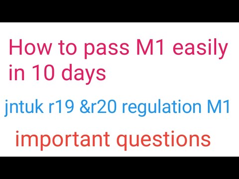 M1 important questions - YouTube