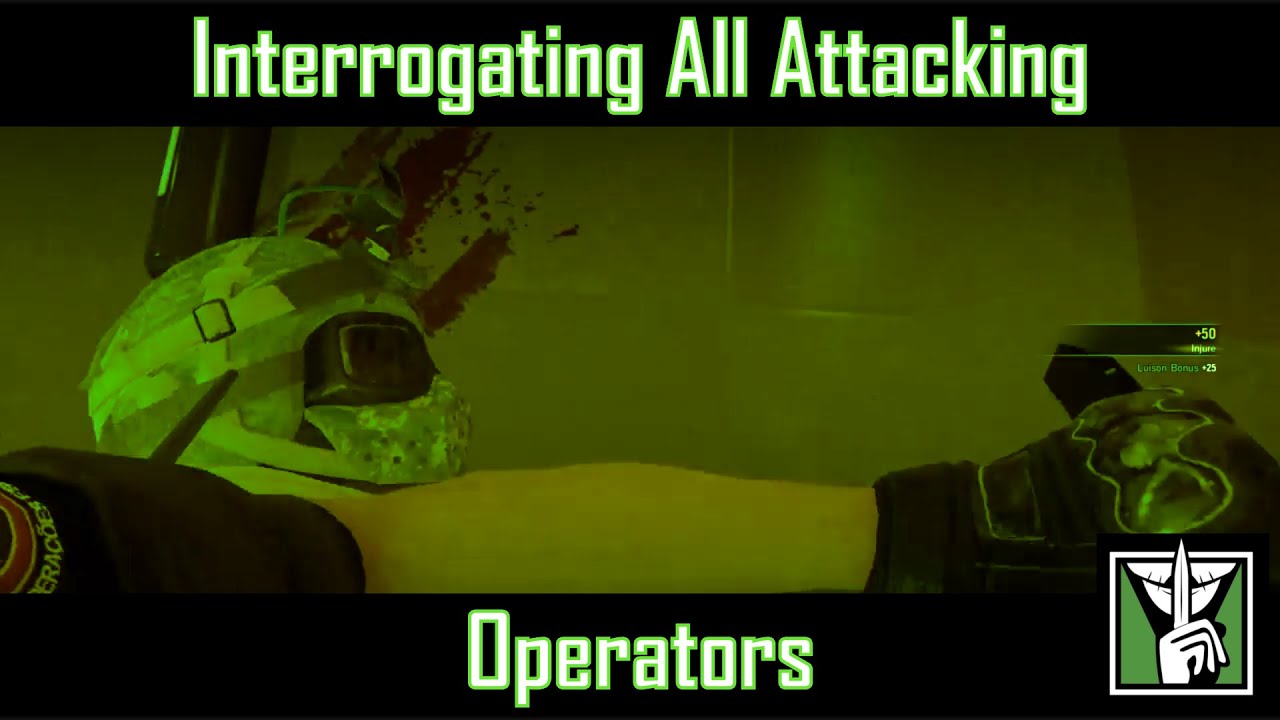 Caveira Interrogation All Attacking Operators Rainbow Six Siege - YouTube