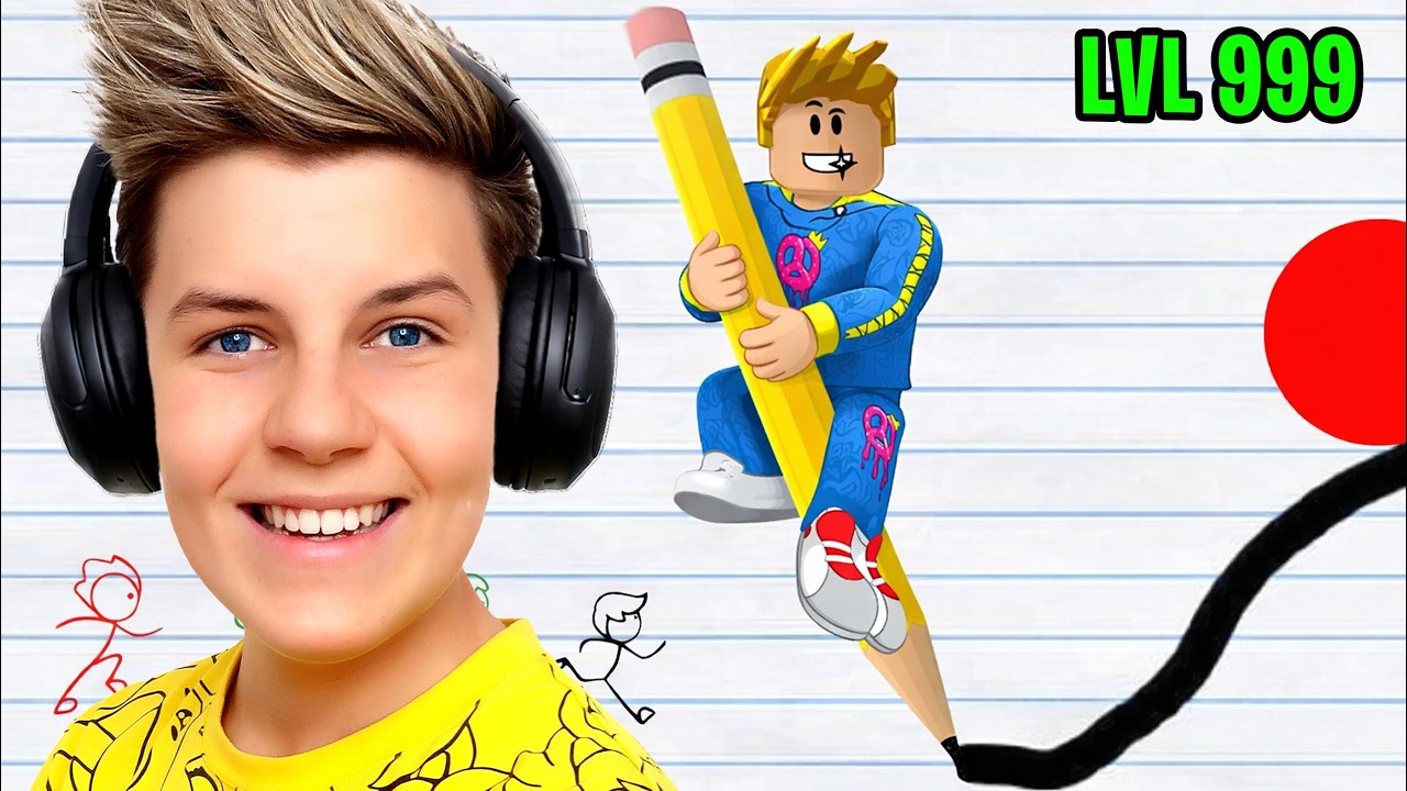 Can We Go NOOB to PRO to HACKER in DRAW THE LINE!? Prezley - YouTube