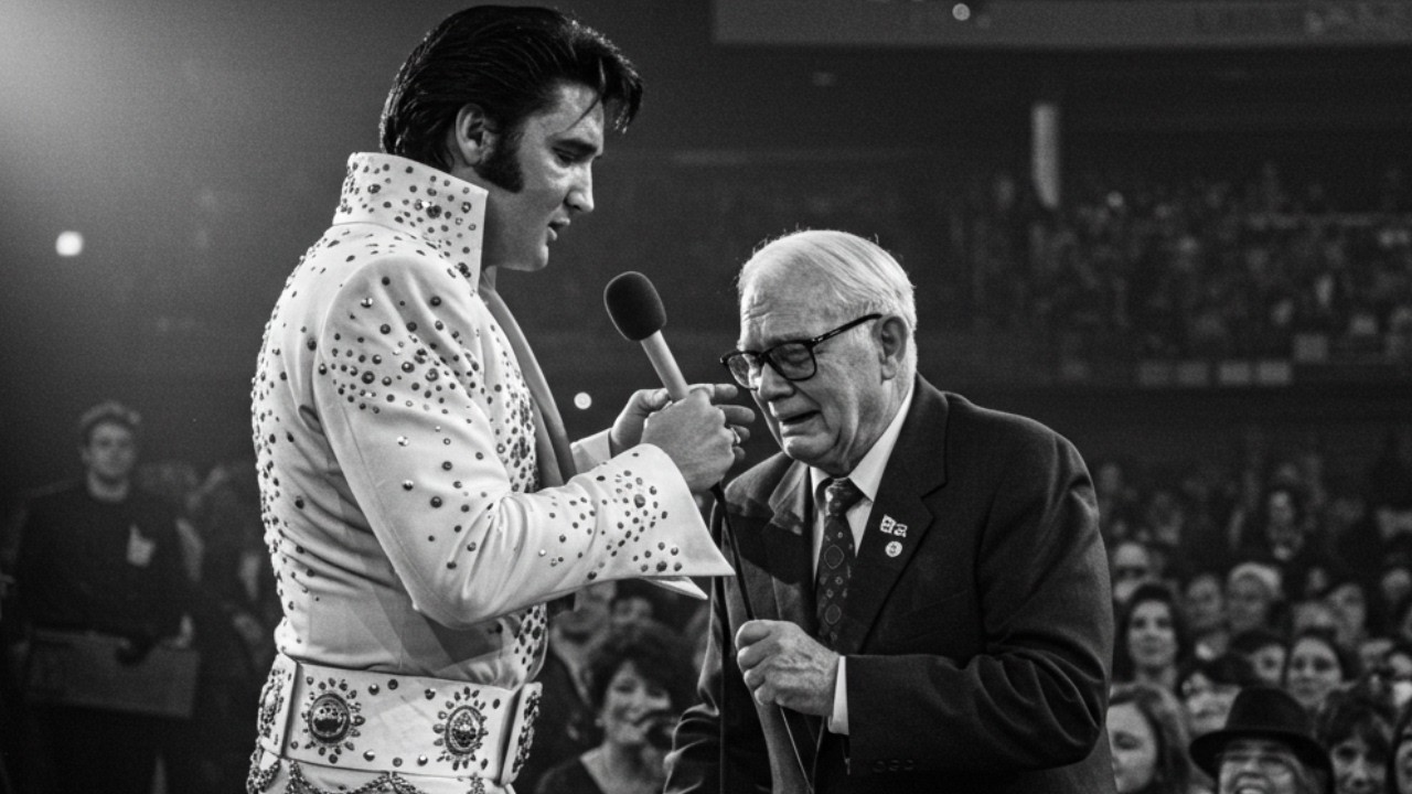 Blind WWII VETERAN is Brought on Stage — Elvis’s Embrace has the ...