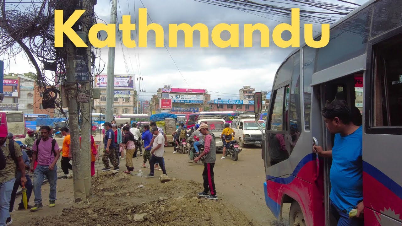 Kathmandu City Drive in WORST Road Condition in Capital of Nepal-Effect ...