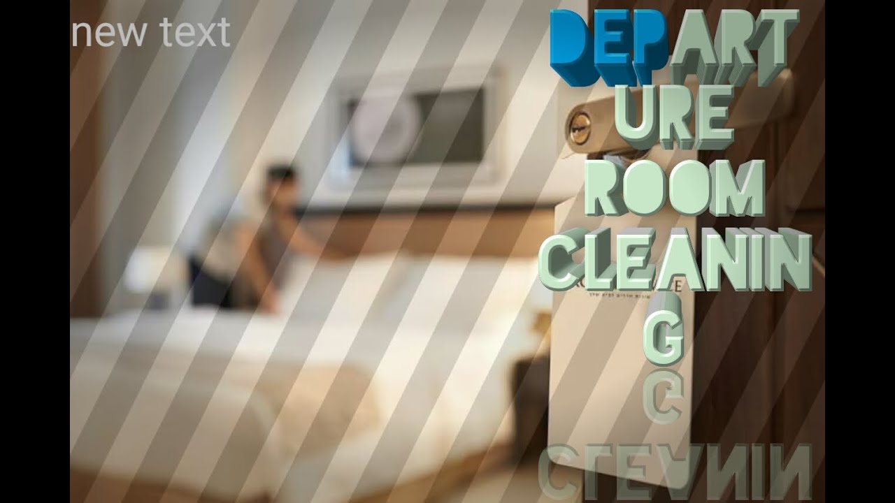 Procedure for departure room cleaning - YouTube