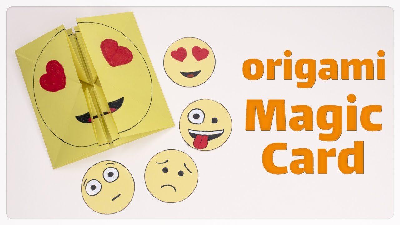 Emoji Paper Magic Card | origami face changer - YouTube