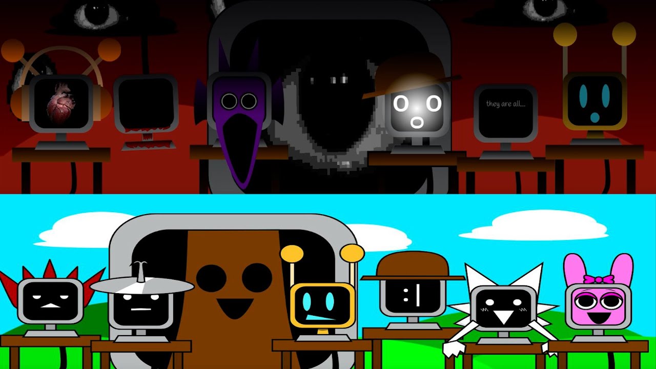 NEW Sprunki Mr Fun Computers All Vs Scary version - YouTube