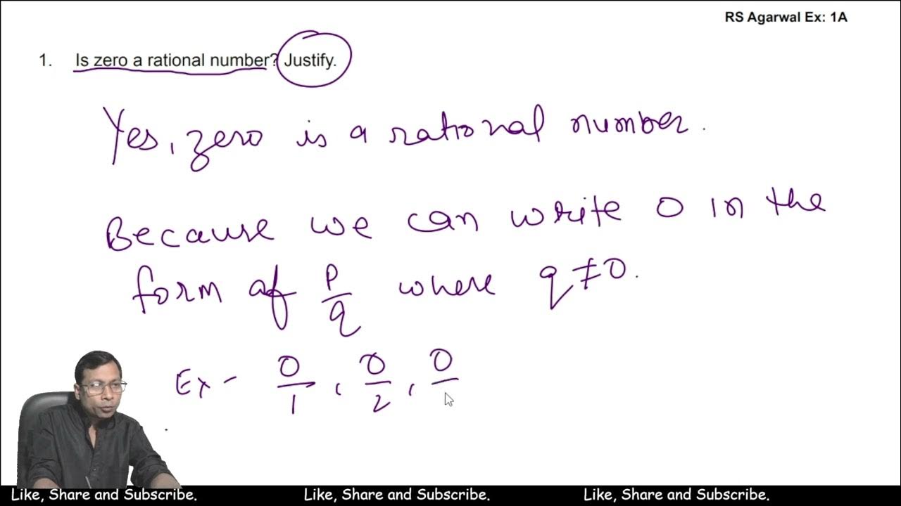 IS zero a rational number ? justify - YouTube