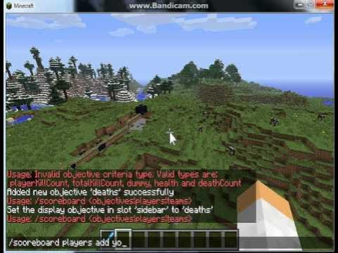 Minecraft 1.5 how to use scoreboard commands - YouTube