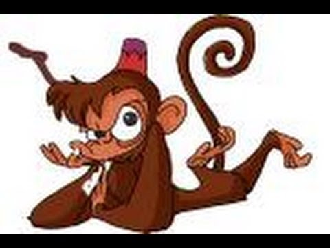 How to draw Abu from Aladdin - YouTube