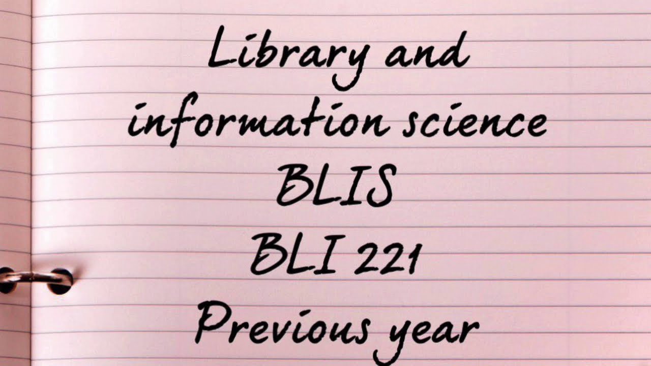 IGNOU BLIS 221 Question paper October 2020 - YouTube