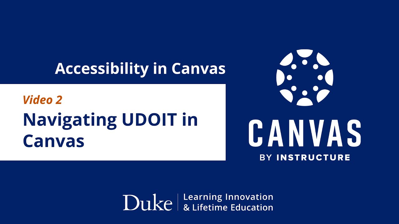 Navigating UDOIT in Canvas - YouTube