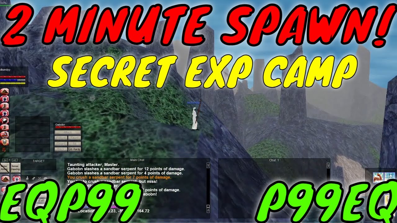 EVERQUEST Project 1999 TWO MINUTE SPAWN CAMP levels 16-21 never seen b4! / P99 EQ Secret exp ...
