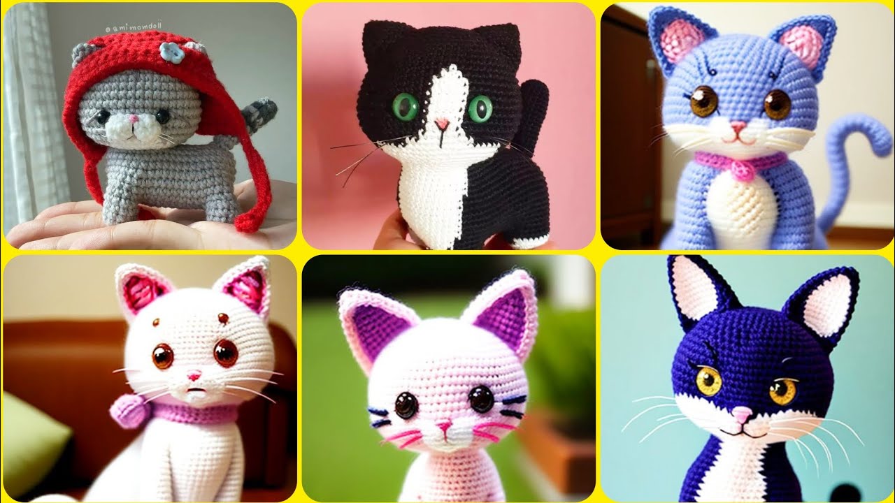Crochet pattren for cats - YouTube
