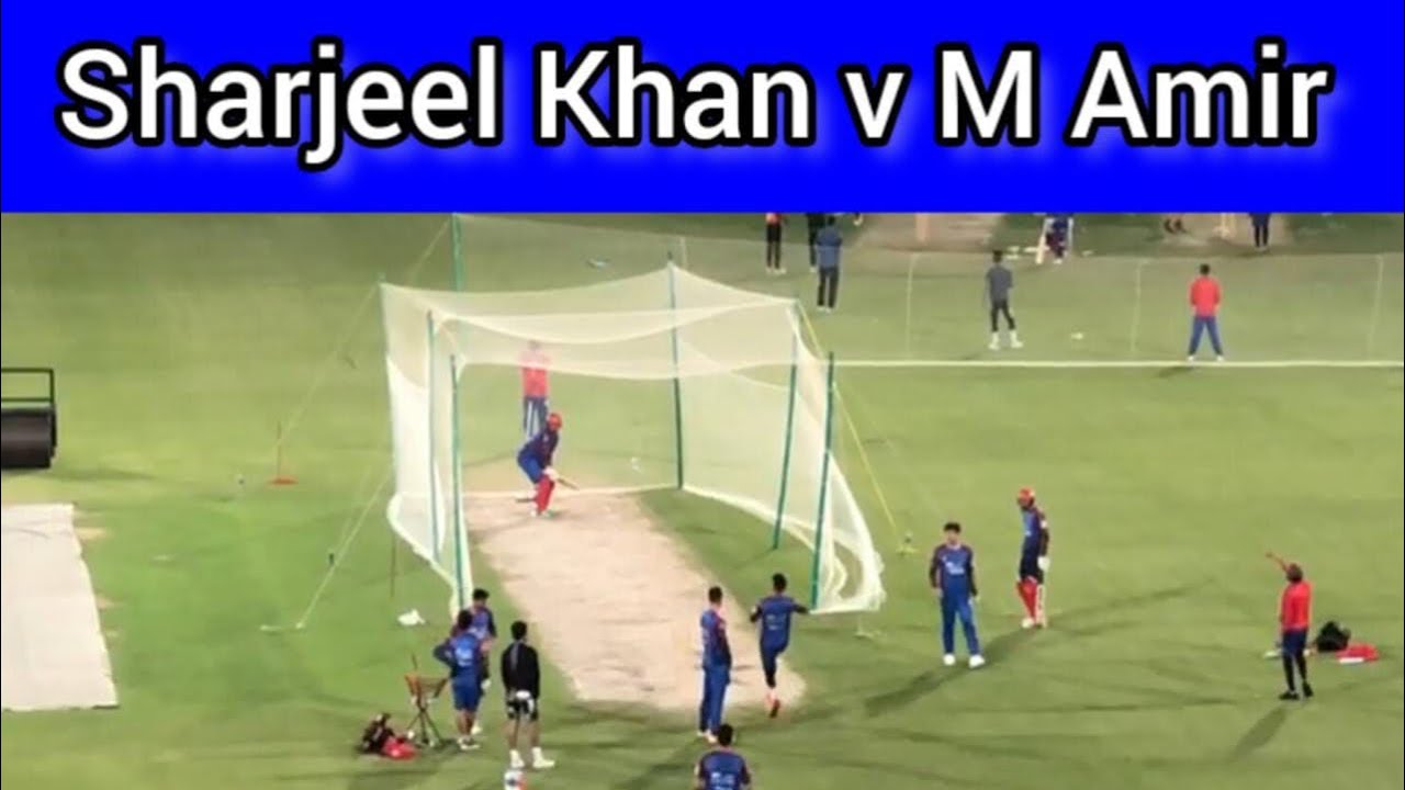 Sharjeel khan vs Amir and Shoaib Malik | Karachi Kings Practice | Mir Hamza | great bowling by ...