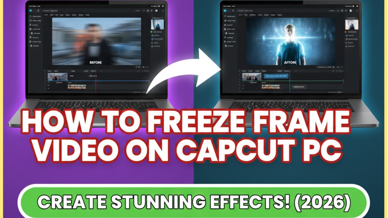 Create Freeze Frame Effects in CapCut PC FAST! ️ Pause a Video Frame in ...