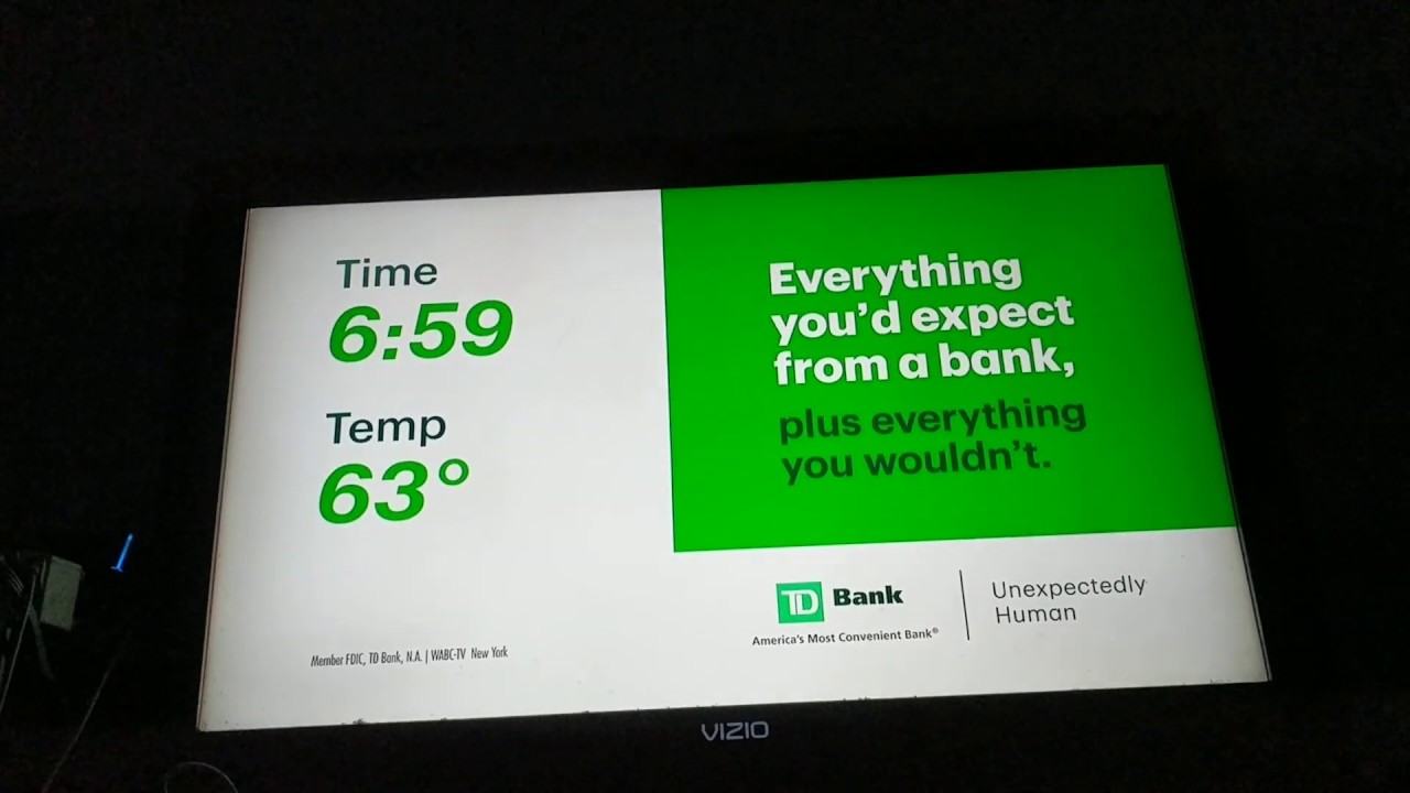 2019 WABC TD Bank Time & Temperature - YouTube