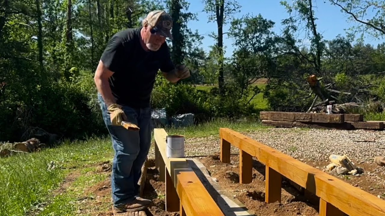 Staining The Sawmill Base A Beautiful Day To Work Outside On The ...
