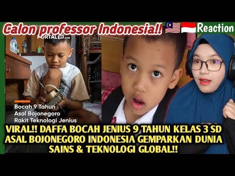 🇲🇾🇮🇩VIRAL❗DAFFA BOCAH JENIUS 9thn kls 3 SD DARI BOJONEGORO INDONESIA KUASAI SAINS & TEKNOLOGI GLOBAL