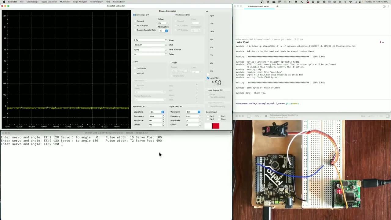 Analyzing Circuits Using the Espotek Labrador: Measuring Servo Control - YouTube