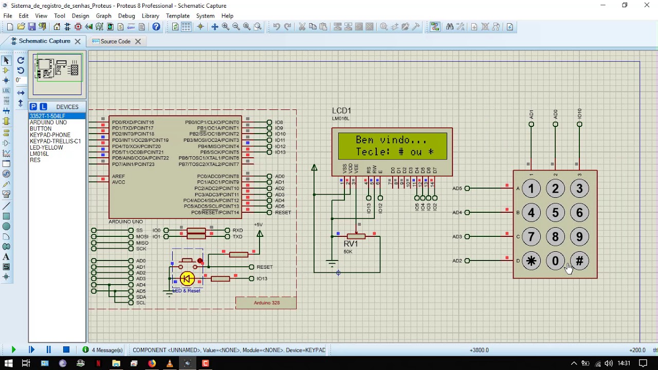 Registro De Senha Com Arduino Teclado Matricial Display Lcd