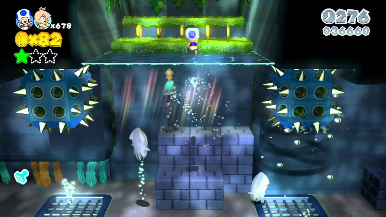 Let's Play: Super Mario 3D World - Star-7 - "Gargantuan Grotto" - YouTube