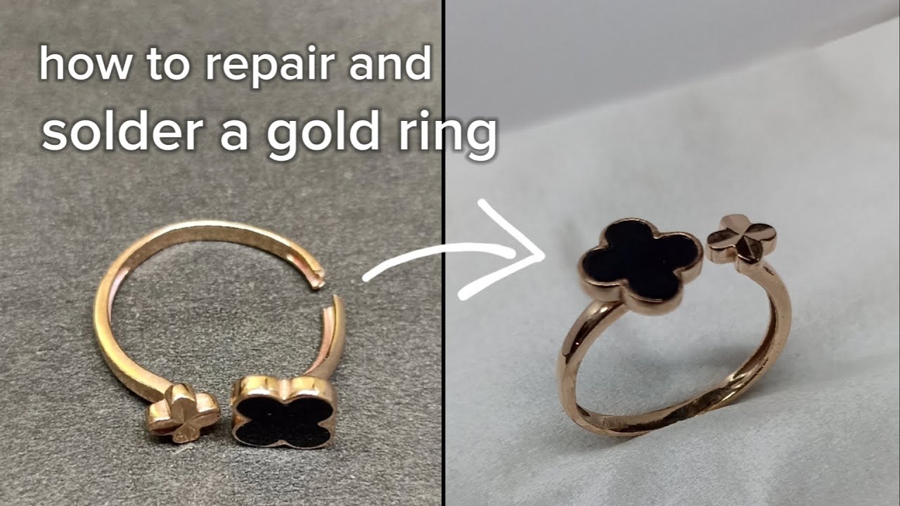 how to repair and solder a gold ring - cara memperbaiki dan patri ...