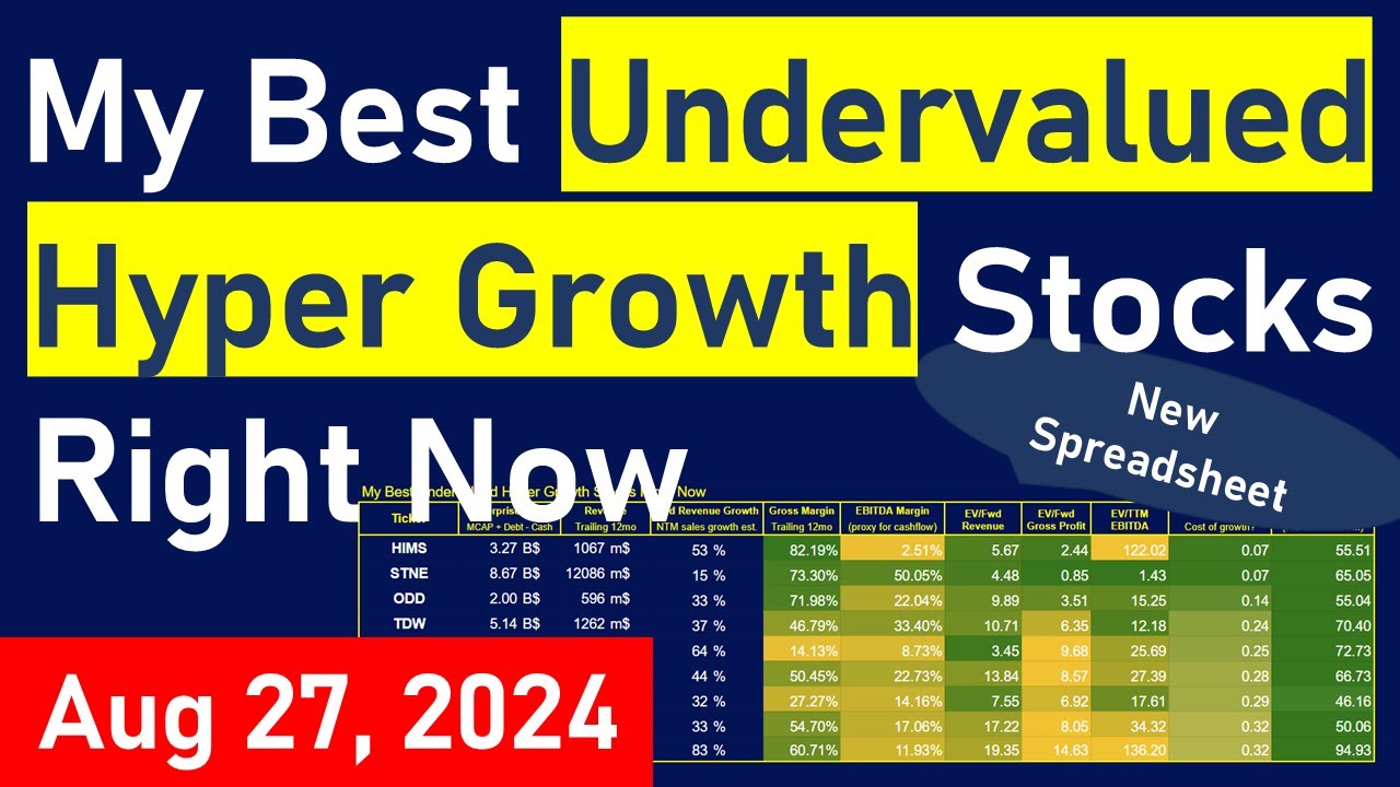 The Best Undervalued Hyper Growth Stocks Right Now - New Spreadsheet (I'm Back!) - YouTube