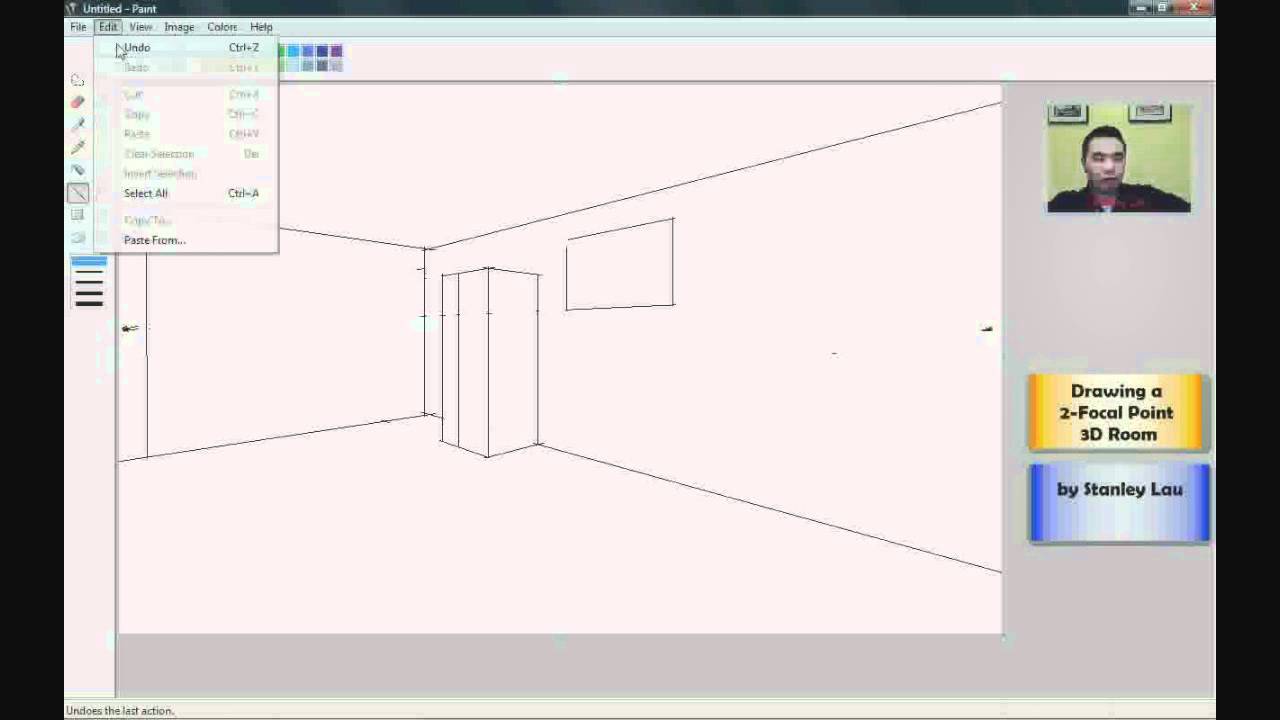 Drawing a 2 Focal Point 3D Room - YouTube