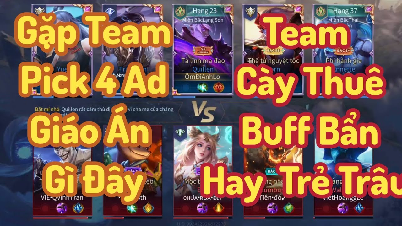 Bất Ngờ Gặp Team Bạn Pick 4 Ad Phải ChăngTeam Cày Thuê Hay Team Buff ...