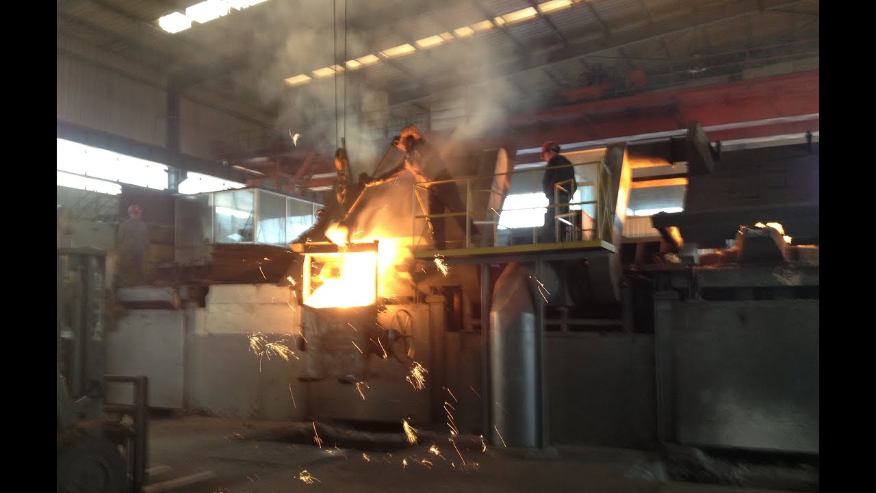 Cartek brake disc casting line - YouTube