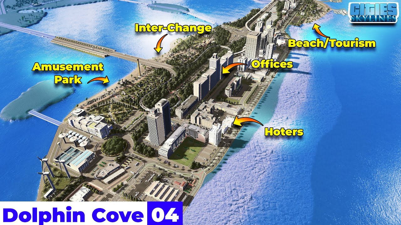 Compact High Rise Built : Dolphin Cove [Ep4] - Cities Skylines - YouTube