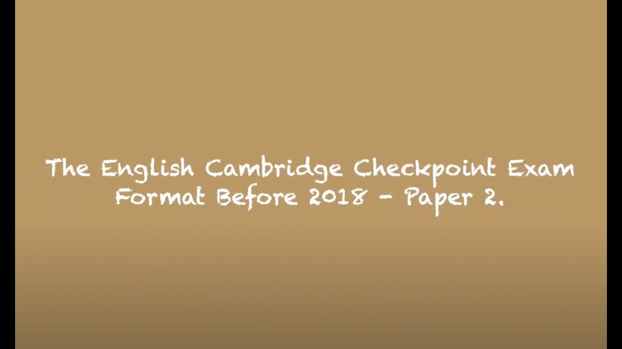How to Identify the Old English Cambridge Checkpoint Exam - Paper 2 ...