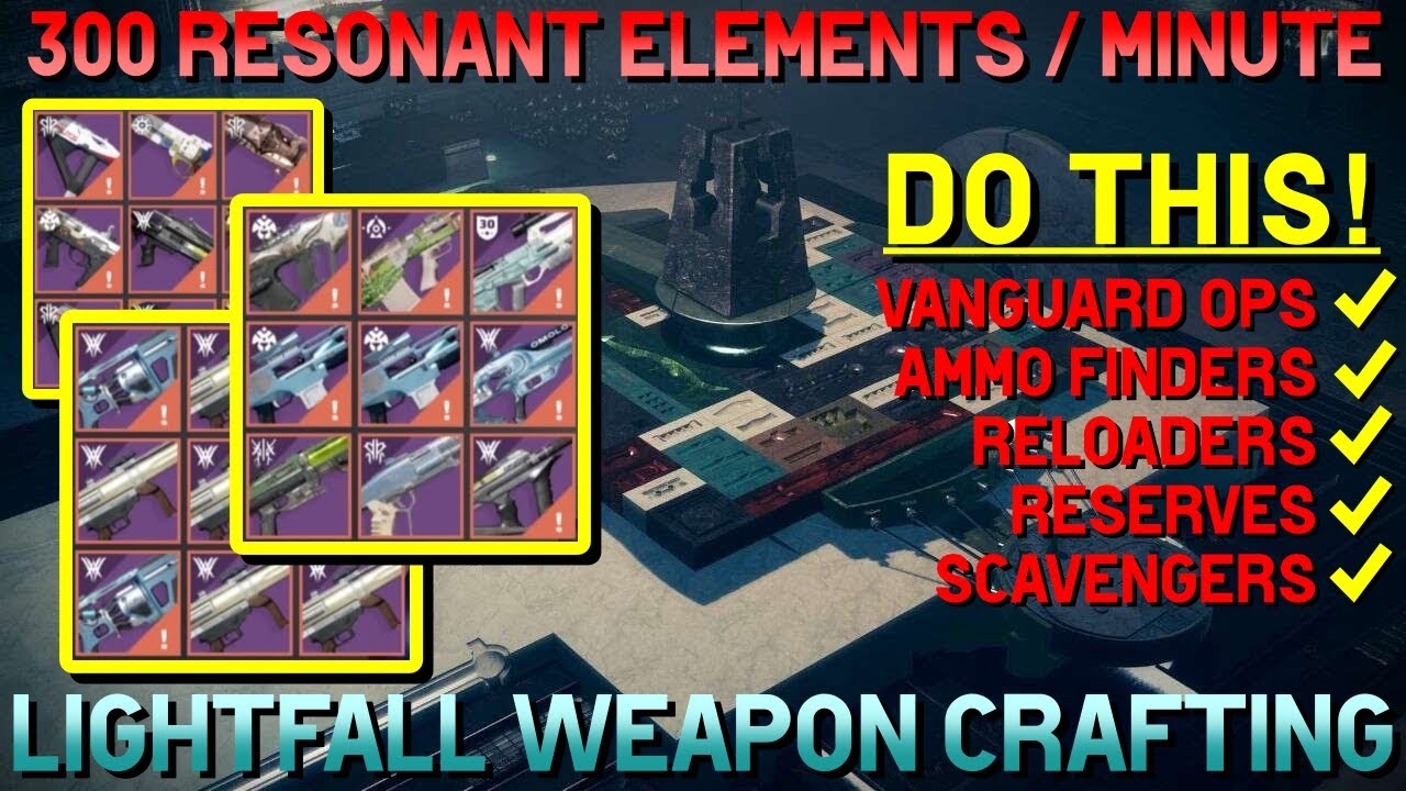DO THIS Before Lightfall Weapon Crafting | 300 Resonant Elements per ...