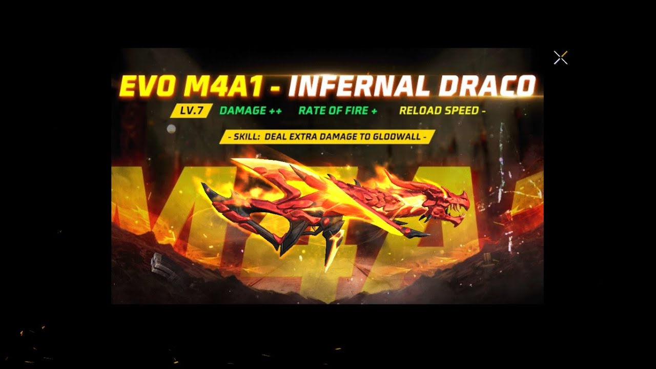 EVO M4A1 - INFERNAL DRACO ( Free Fire ) - YouTube