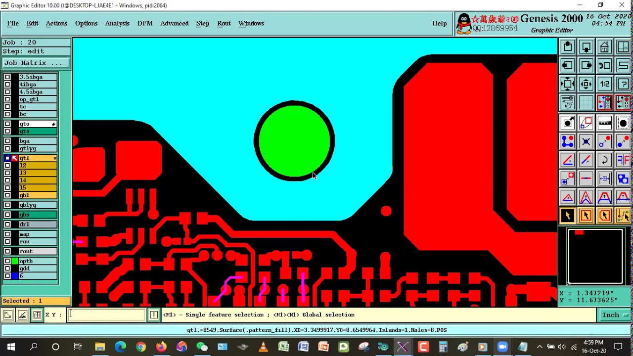 Genesis 2000 | Class 30 Step 20 full enlarge trace lines near npth ...