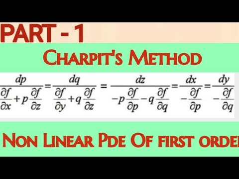 CHARPIT'S METHOD lecture -1 - YouTube